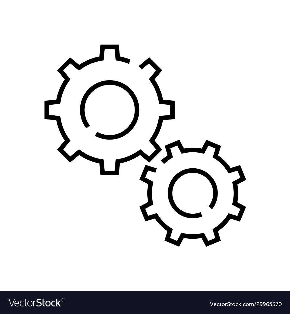 Working framework line icon concept sign outline Vector Image Working framework line icon concept sign outline Vector Image