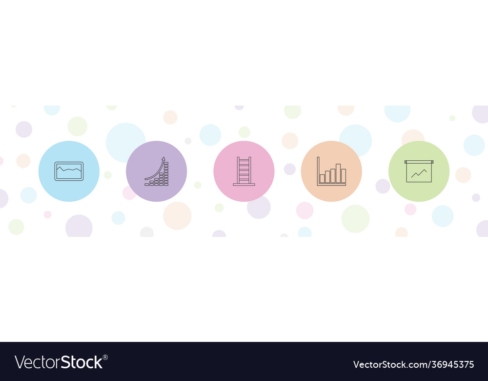 5 progress icons Royalty Free Vector Image - VectorStock