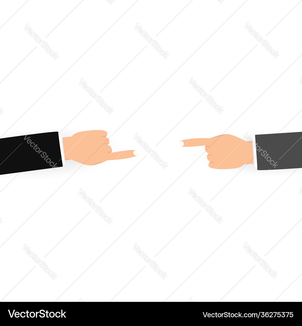 Blaming for others people concept finger pointing Vector Image