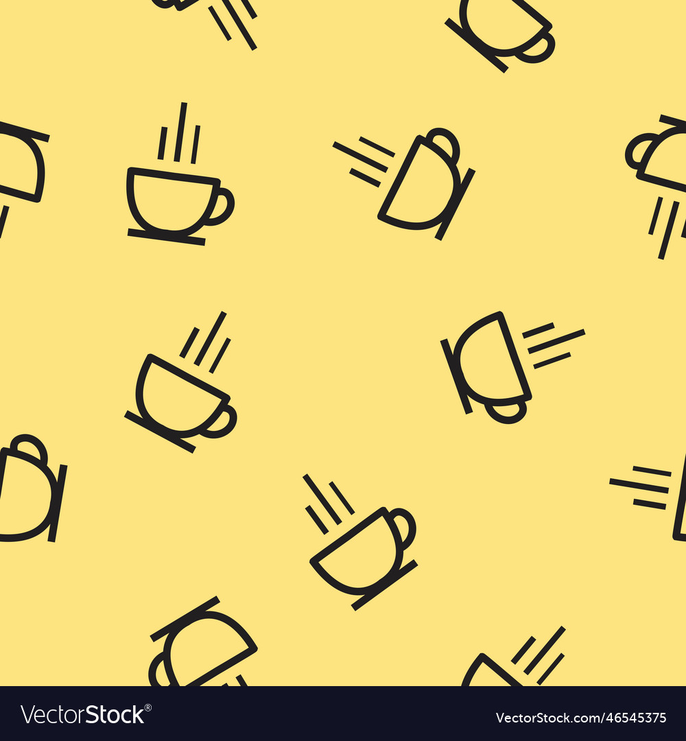 Coffee Cup Pattern Royalty Free Vector Image Vectorstock