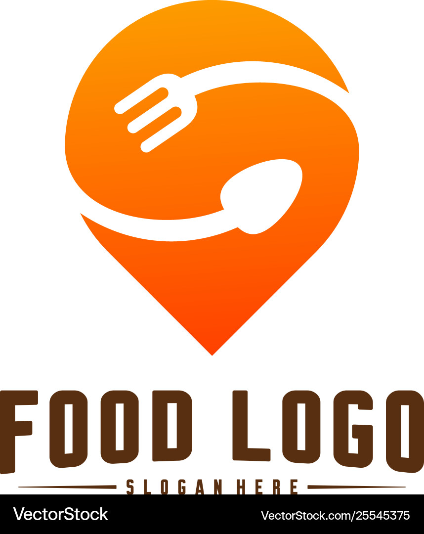Food point logo design concepts Royalty Free Vector Image