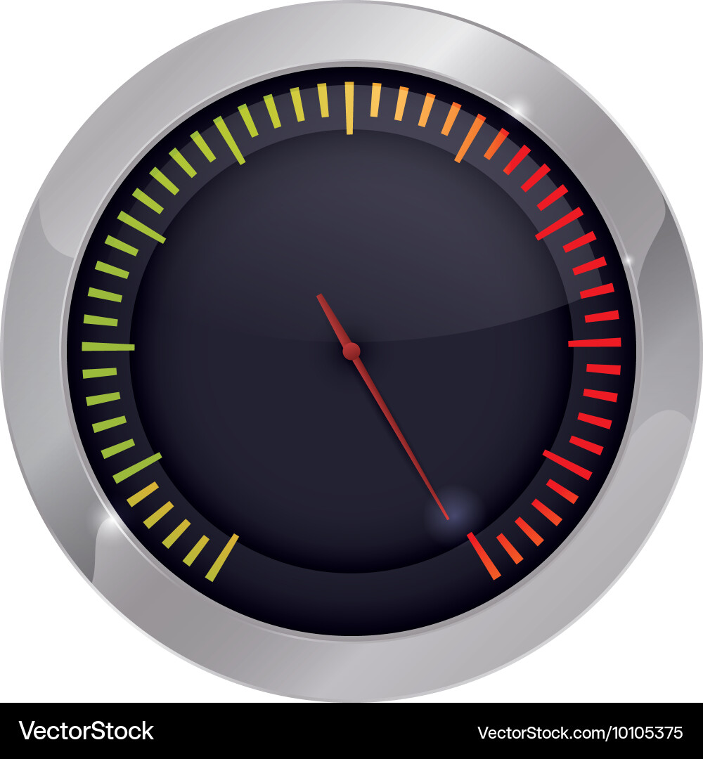 Gauge transportation kilometer speed icon Vector Image