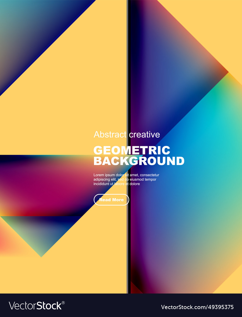 Gradient triangles abstract background Royalty Free Vector