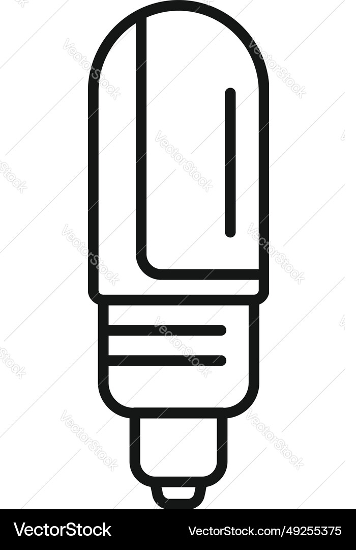 Home lamp icon outline led bulb Royalty Free Vector Image