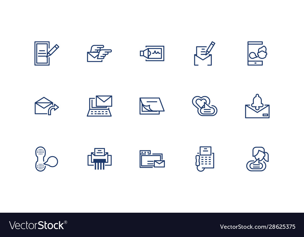 Isolated messages icon set design Royalty Free Vector Image