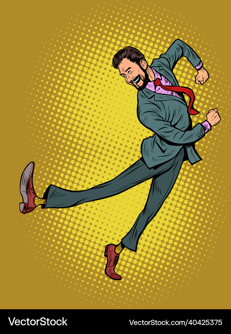 Joy dance jump the characteristic emotional pose Vector Image