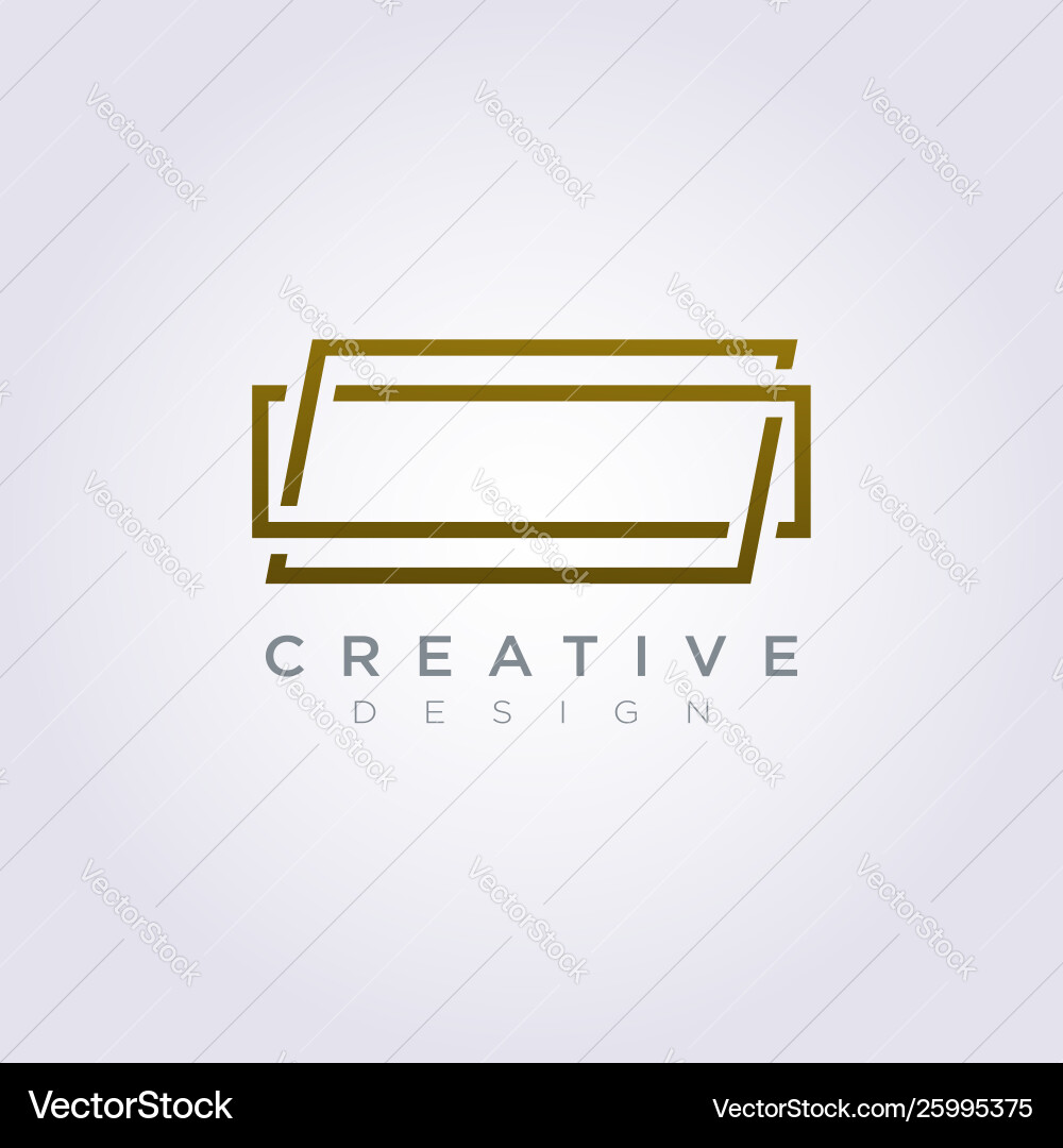 Ractangle line design clipart symbol logo template