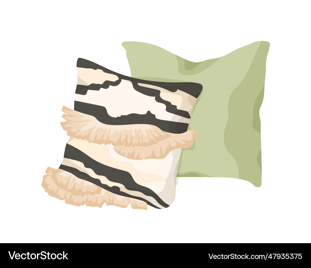 Set of decorative cushions Royalty Free Vector Image