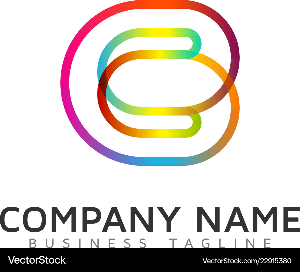 B ring letter with swoosh logo icon design Vector Image