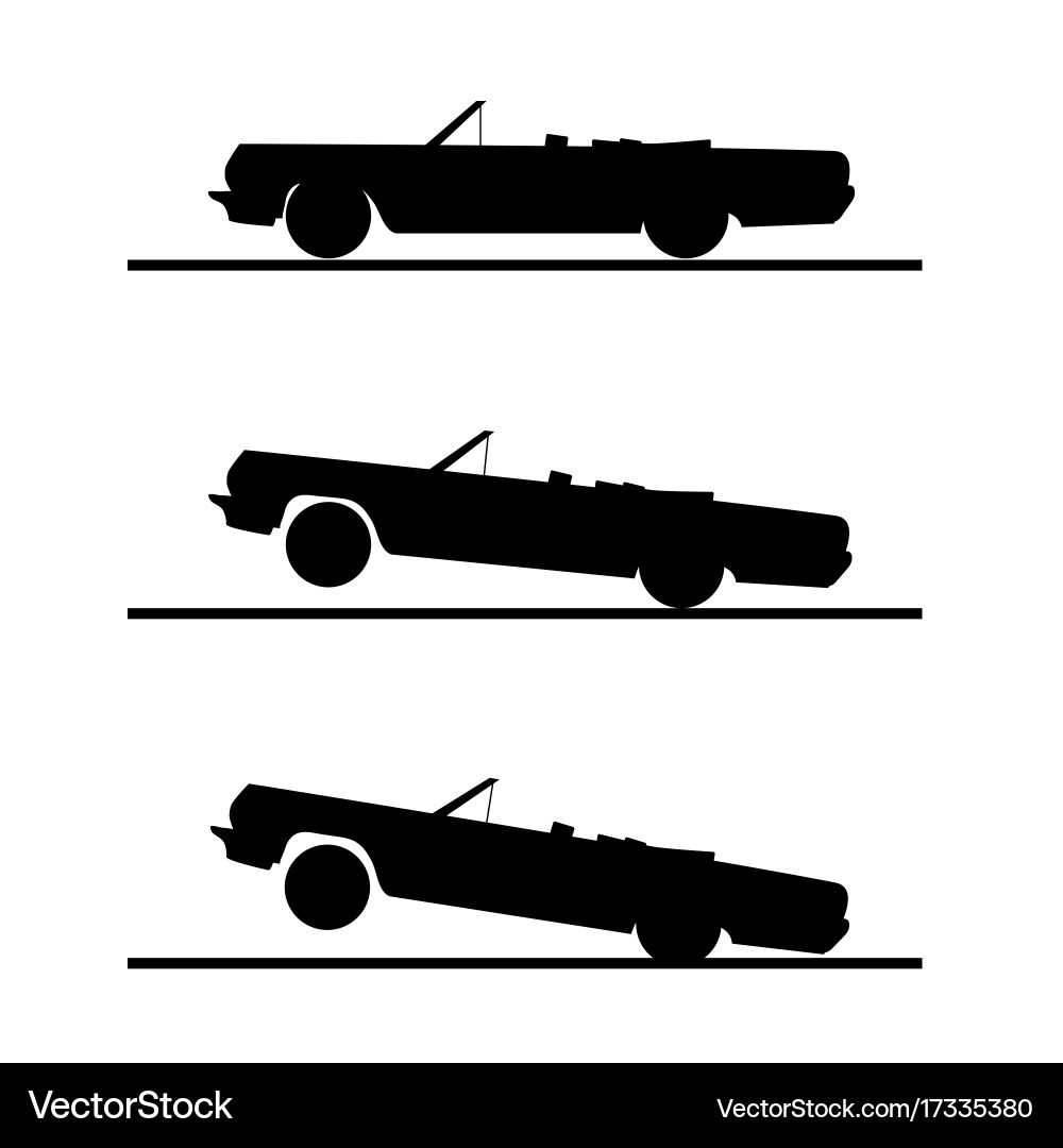 Car speed set in black color Royalty Free Vector Image