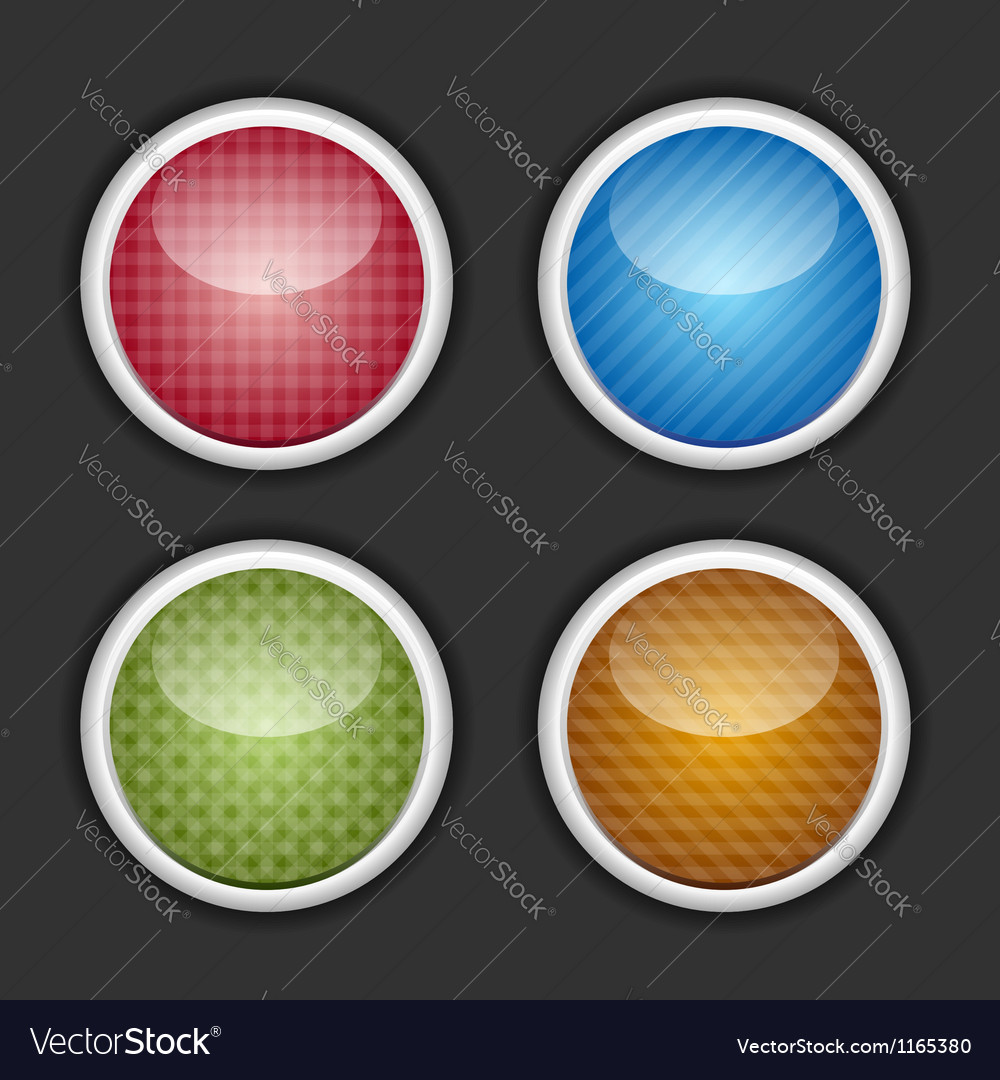 Color buttons set Royalty Free Vector Image - VectorStock