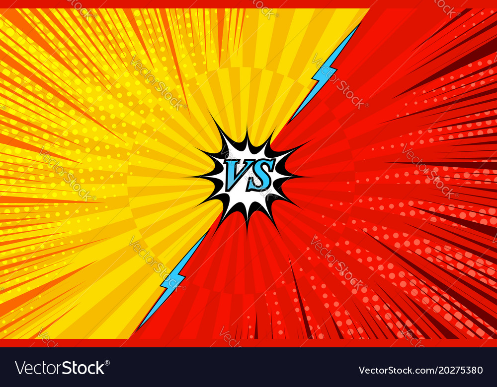 Comic fighting bright background Royalty Free Vector Image