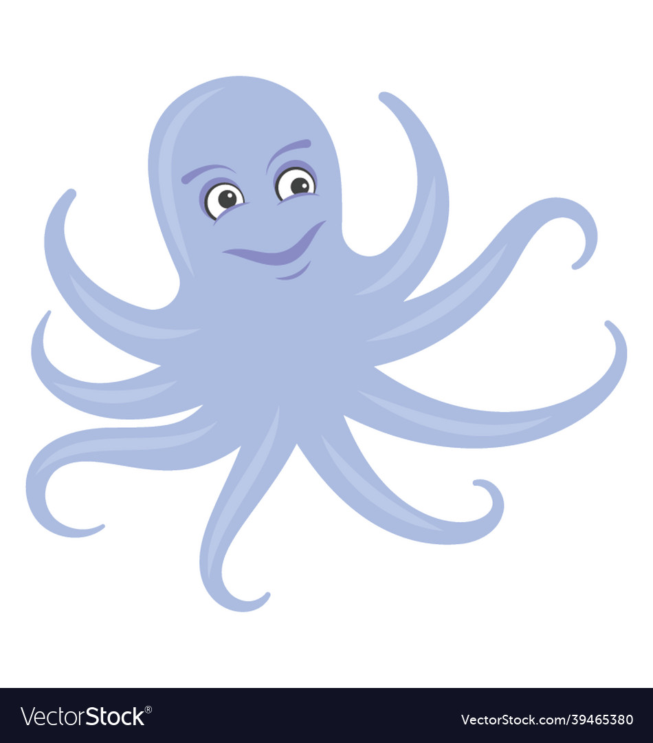 Comic octopus Royalty Free Vector Image - VectorStock