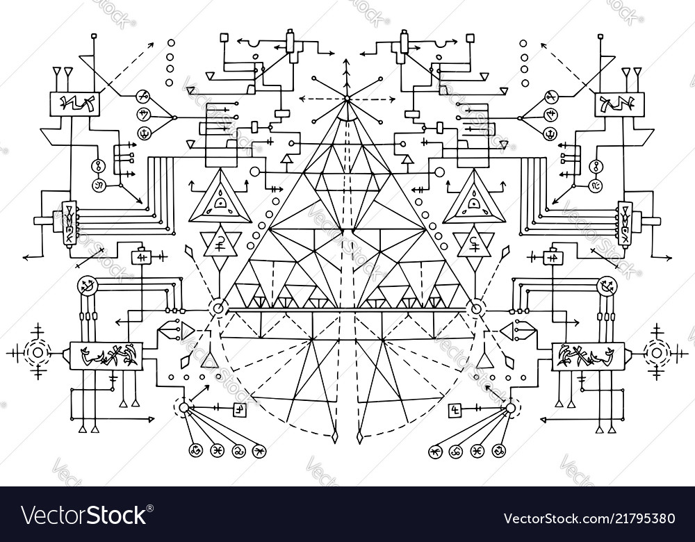Design background with abstract symbols Royalty Free Vector