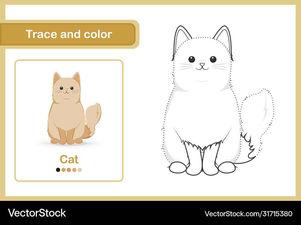 Drawing worksheet for preschool kids Royalty Free Vector