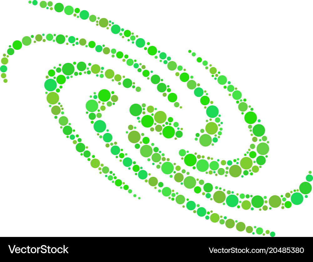 Galaxy mosaic of dots Royalty Free Vector Image