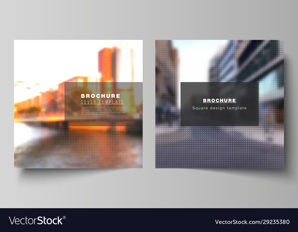 Layout two square covers design Royalty Free Vector Image