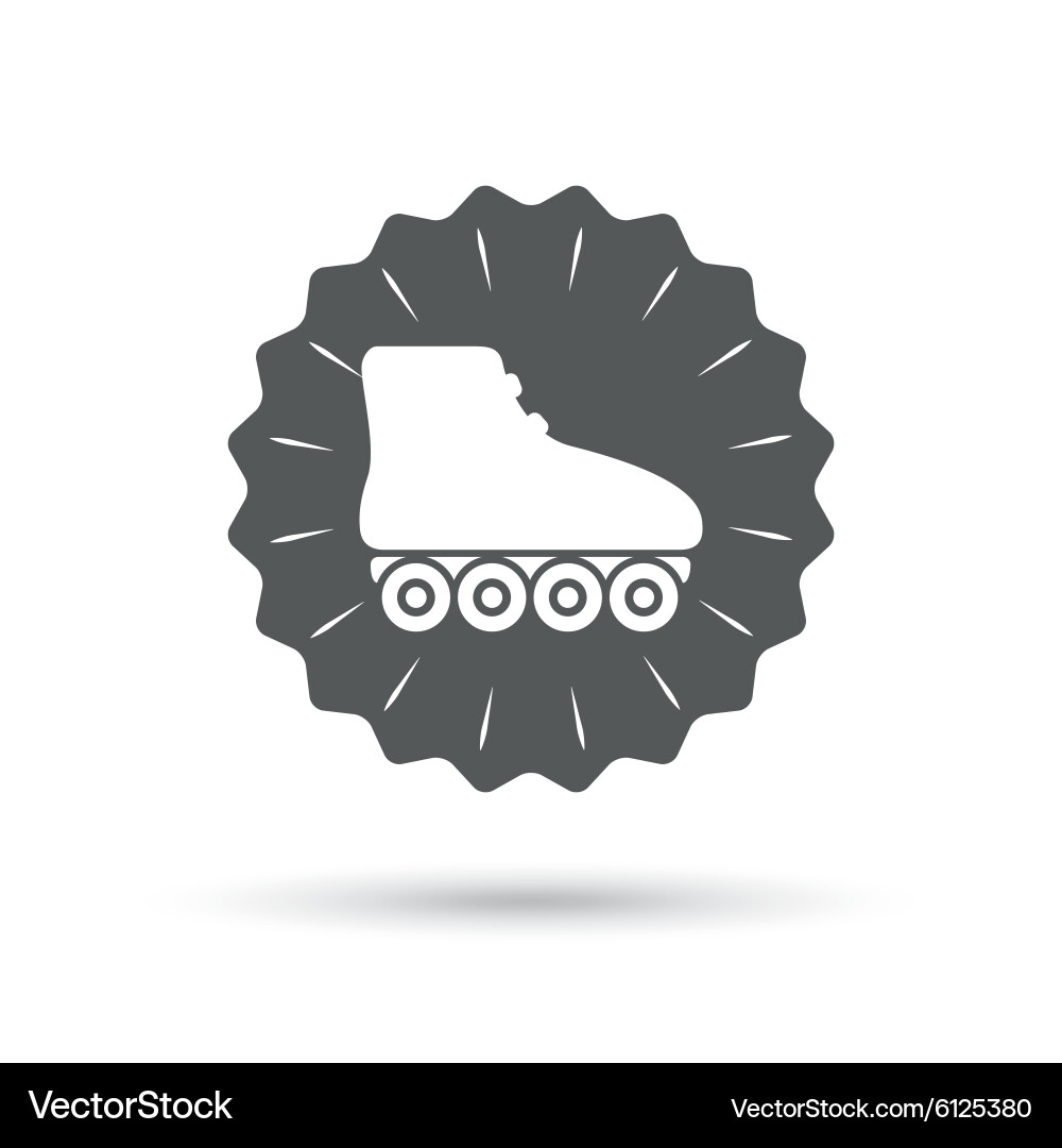Roller skates sign icon rollerblades symbol Vector Image