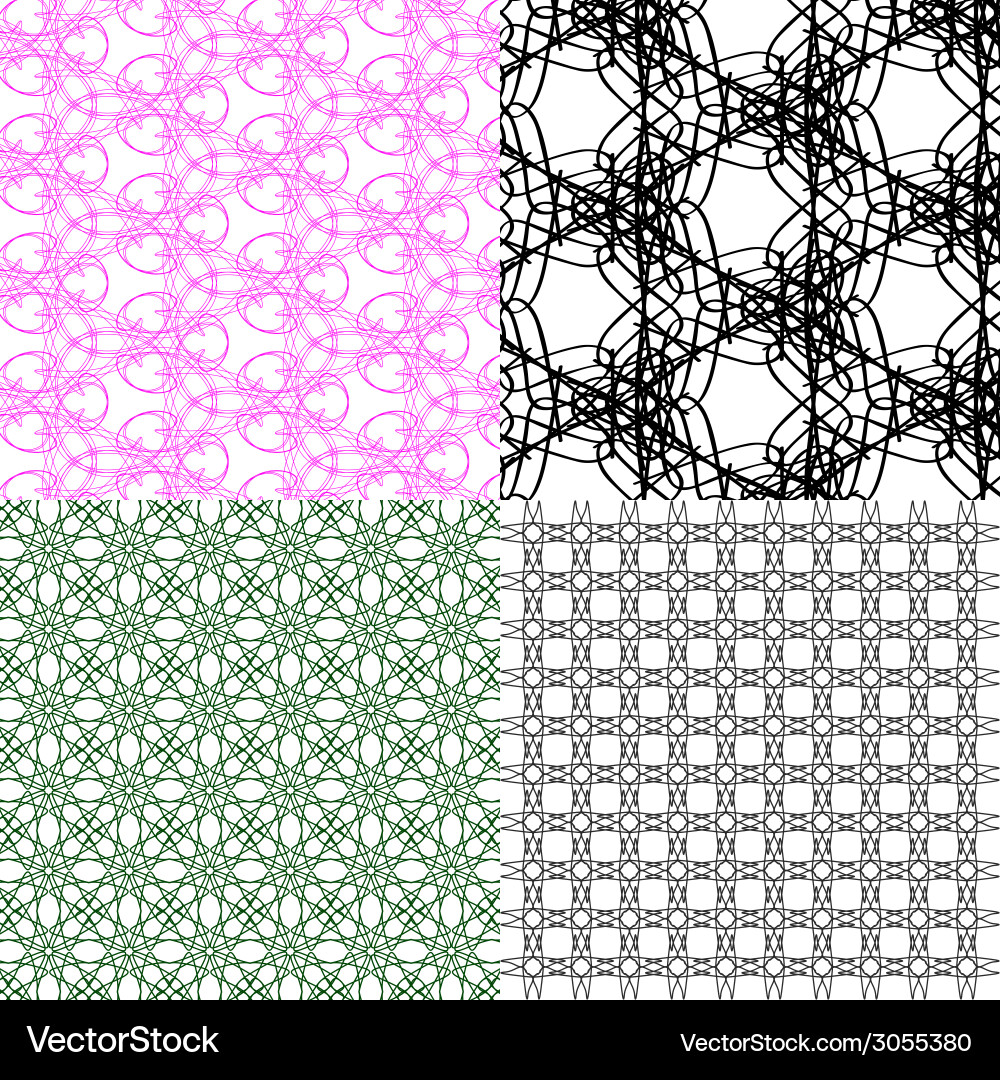 Set of geometric pattern in op art design Vector Image