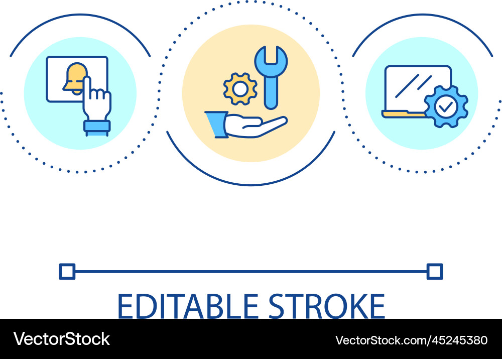 Technology and software setup loop concept icon Vector Image
