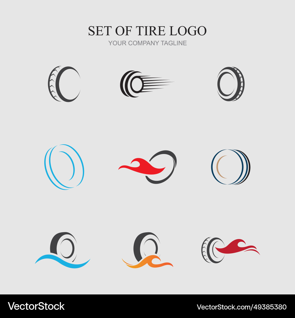 Tire logo and symbol template stock image Vector Image