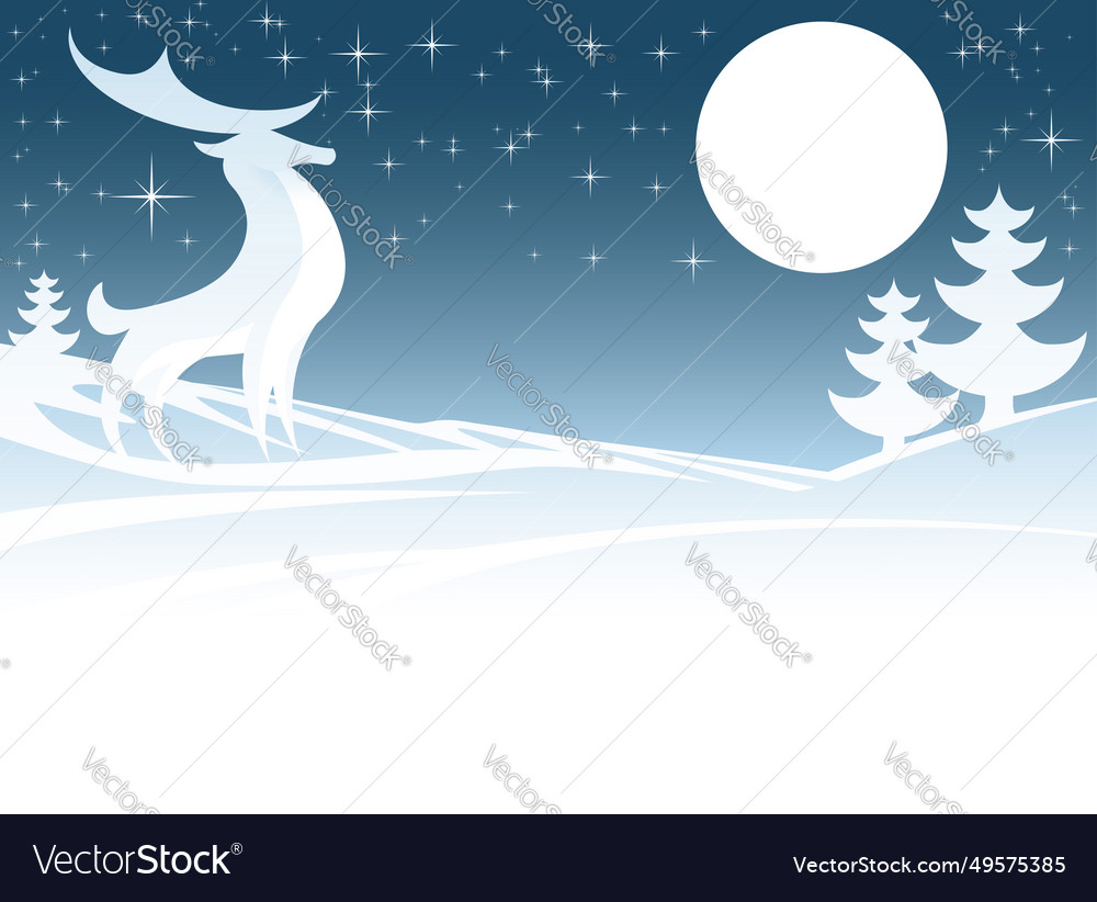 Christmas deer Royalty Free Vector Image - VectorStock