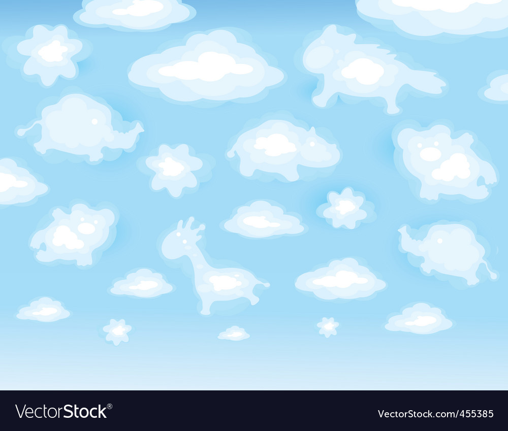 Funny clouds Royalty Free Vector Image - VectorStock