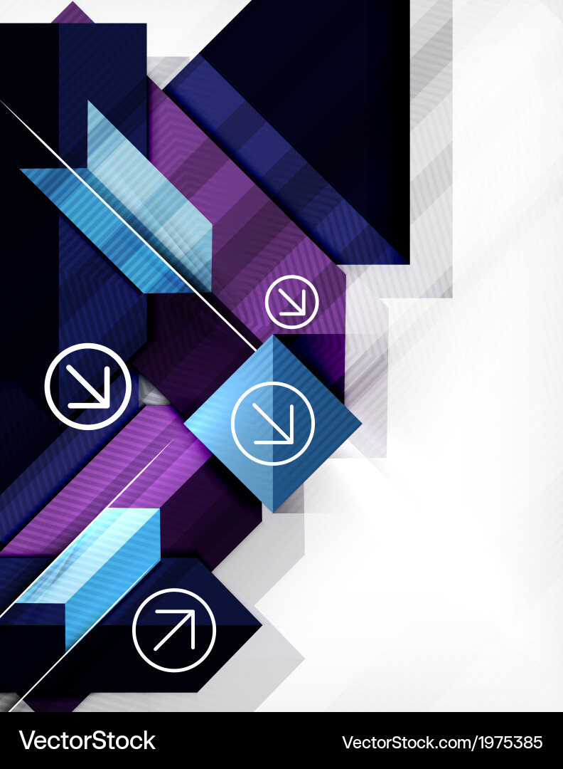 Geometric abstraction business poster Royalty Free Vector