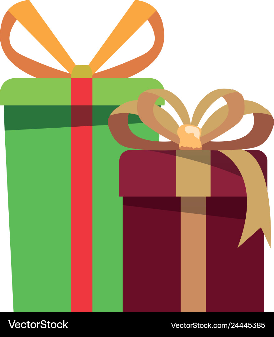 Gift boxes surprise on white background Royalty Free Vector