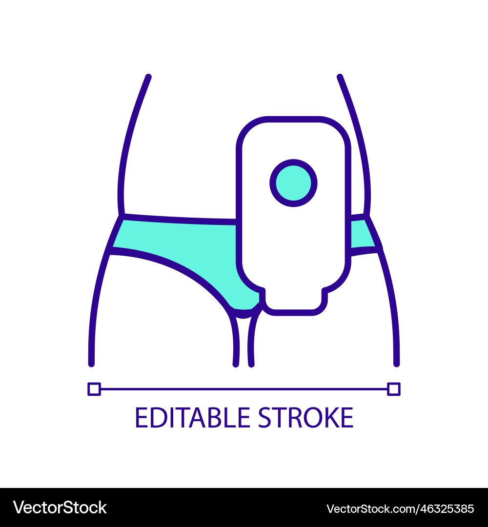 Intestinal stoma rgb color icon Royalty Free Vector Image
