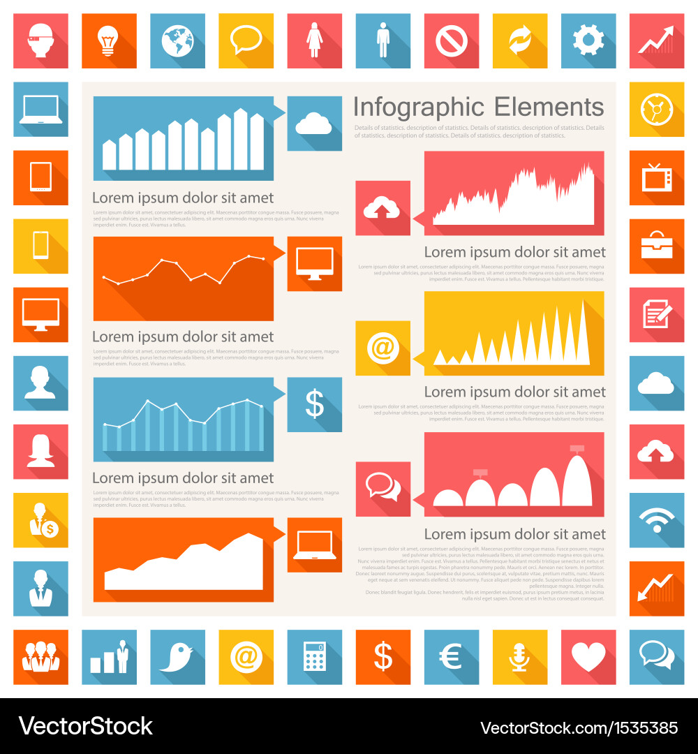 It industry infographic elements Royalty Free Vector Image