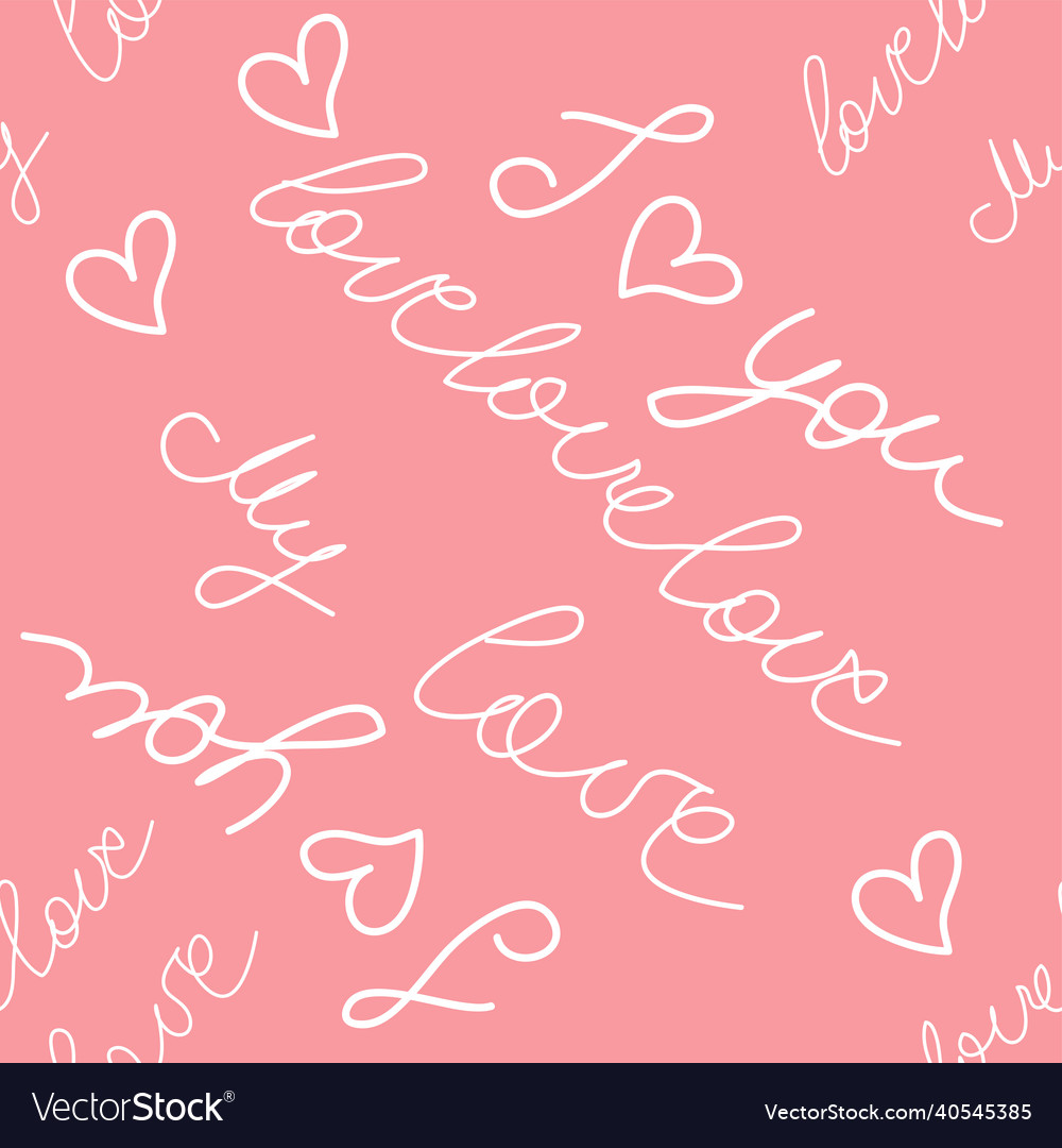 Love text seamless pattern backgrounds Royalty Free Vector
