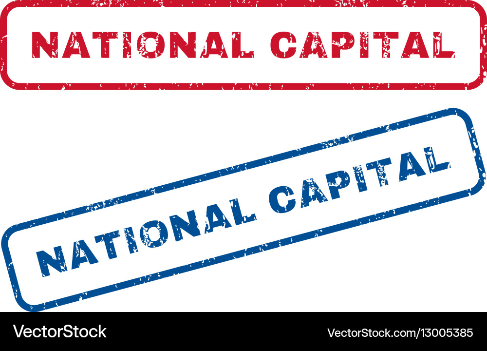 National Capital Rubber Stamps Royalty Free Vector Image