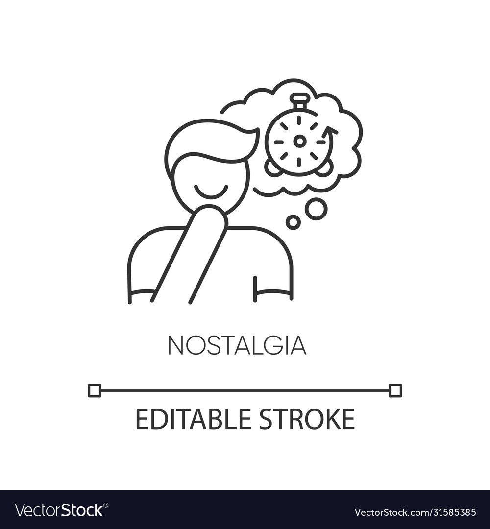 Nostalgia pixel perfect linear icon Royalty Free Vector Nostalgia pixel perfect linear icon Royalty Free Vector