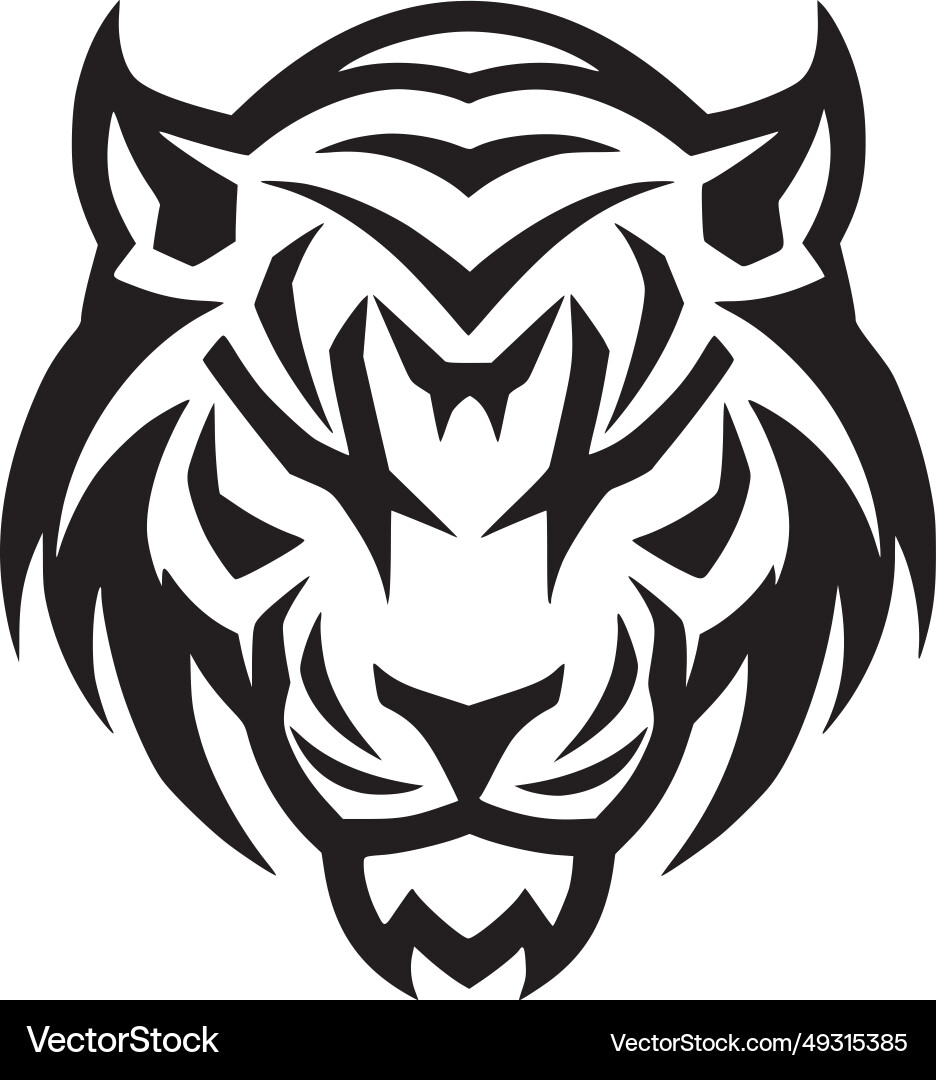 Tiger - minimalist and simple silhouette Vector Image