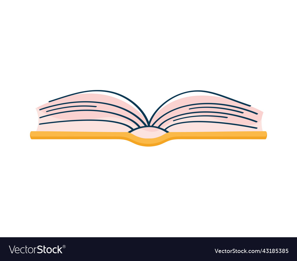 Yellow book literacy Royalty Free Vector Image