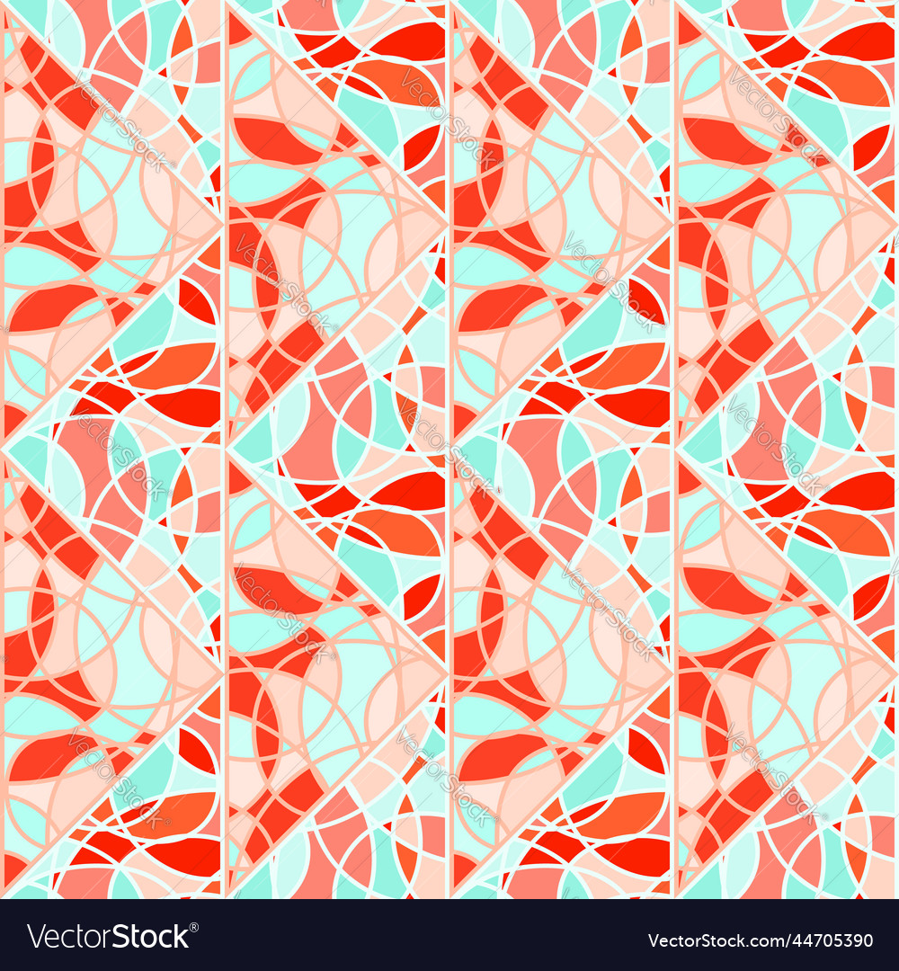 Abstract mosaic of lines seamless pattern Vector Image