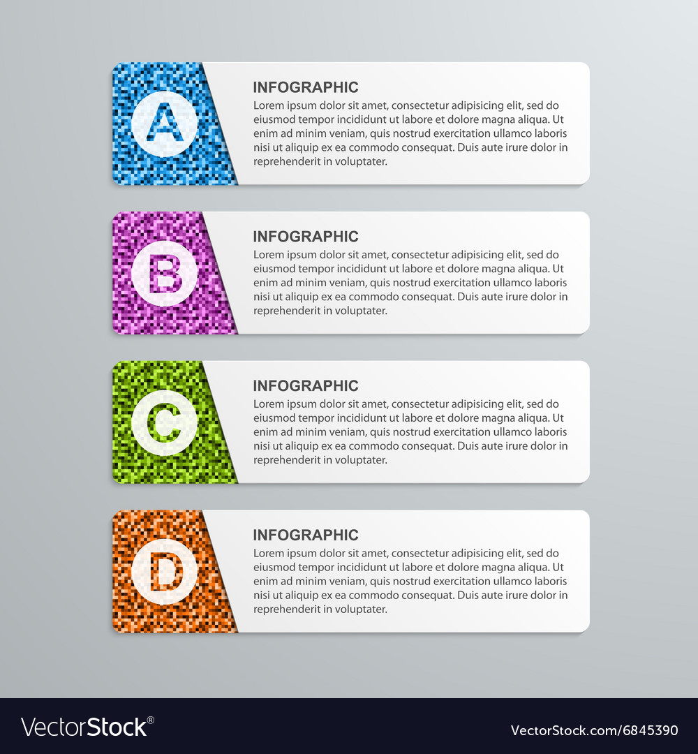 Abstract Options Paper Infographics Template Vector Image