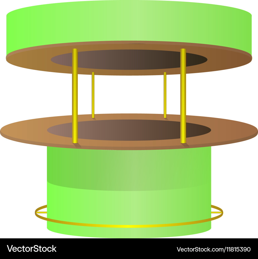 Bar counter green and brown Royalty Free Vector Image