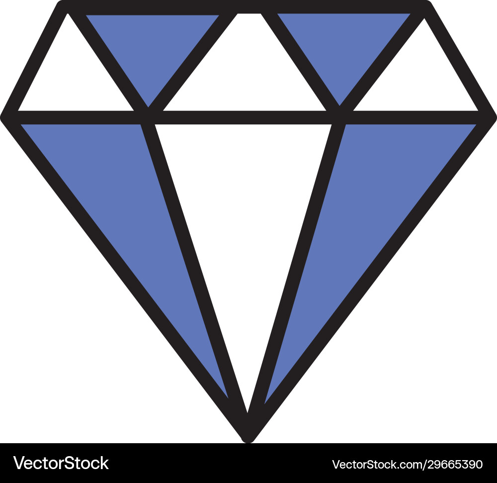 Isolated diamond line and fill style icon Vector Image