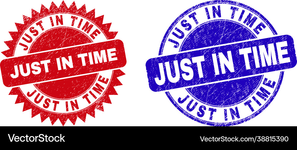 Just in time rounded and rosette seals with Vector Image