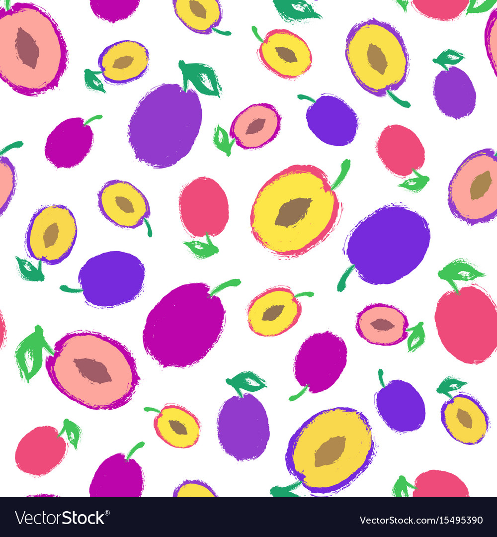 Plum background painted pattern Royalty Free Vector Image
