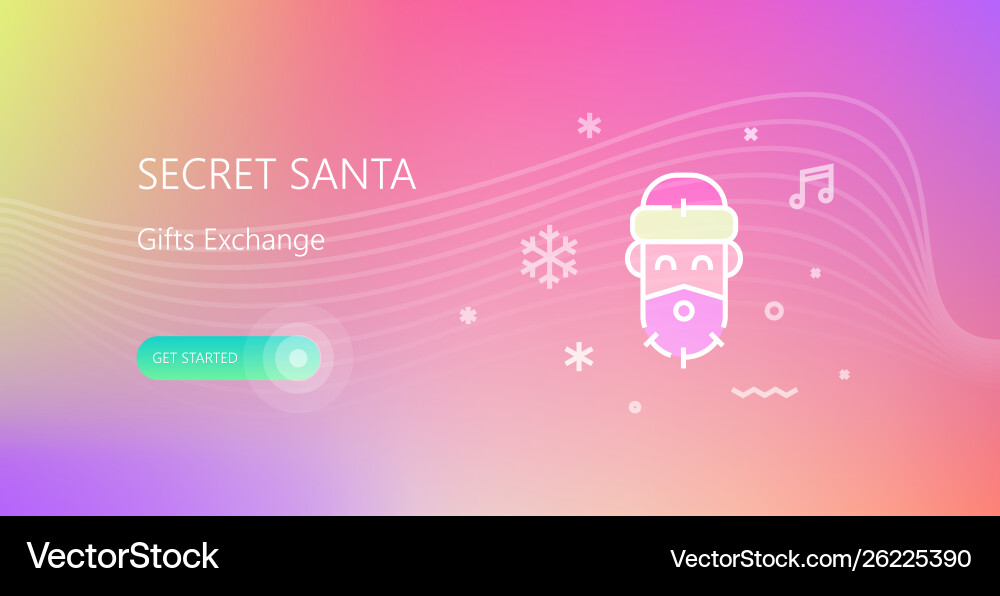 Secret santa banner Royalty Free Vector Image - VectorStock