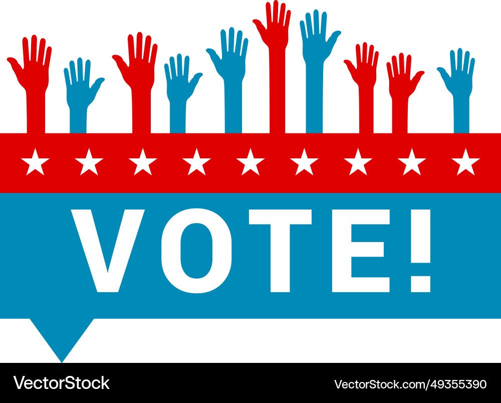 Voting banner political candidate choose Vector Image