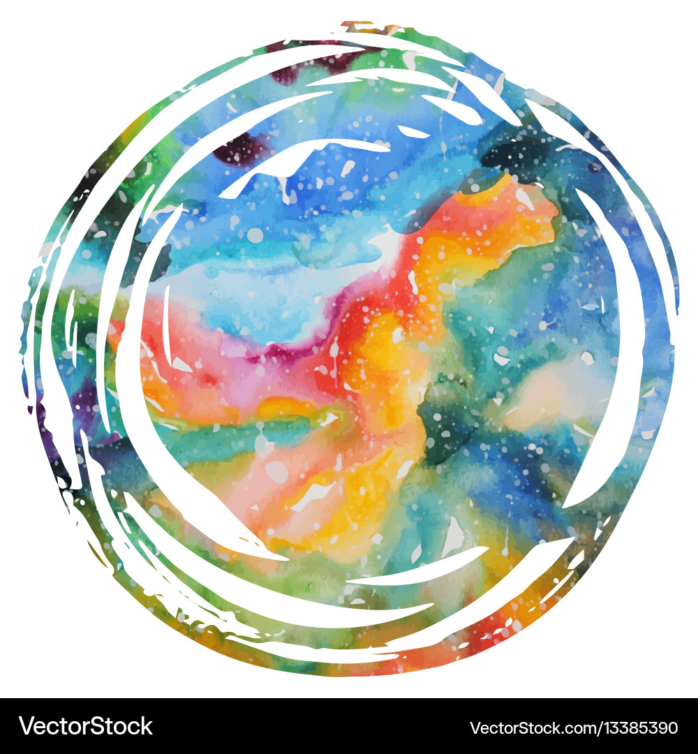 Watercolor galaxy background Royalty Free Vector Image