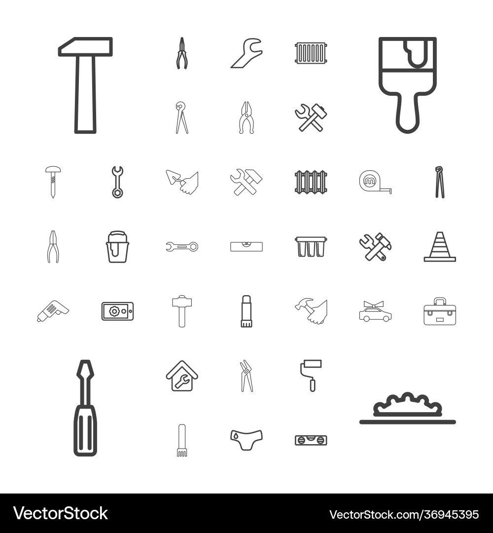 37 repair icons Royalty Free Vector Image - VectorStock