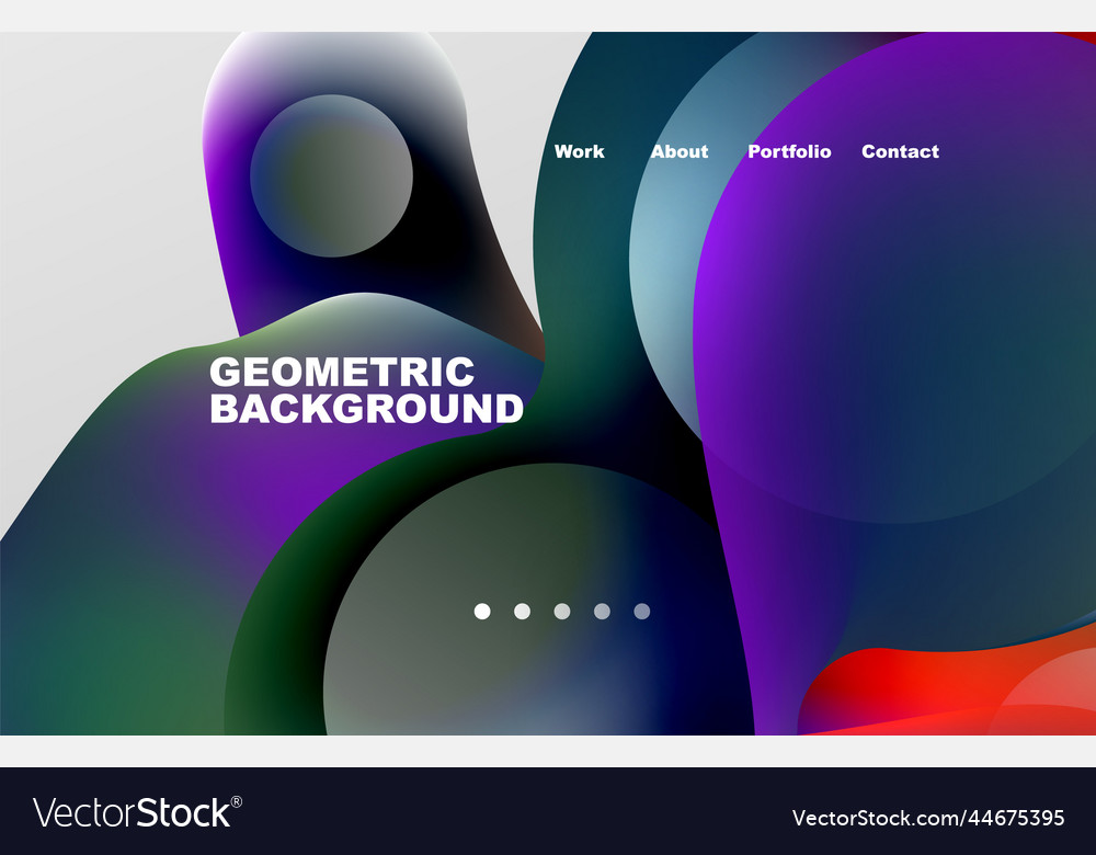 Abstract liquid background for your landing page Vector Image