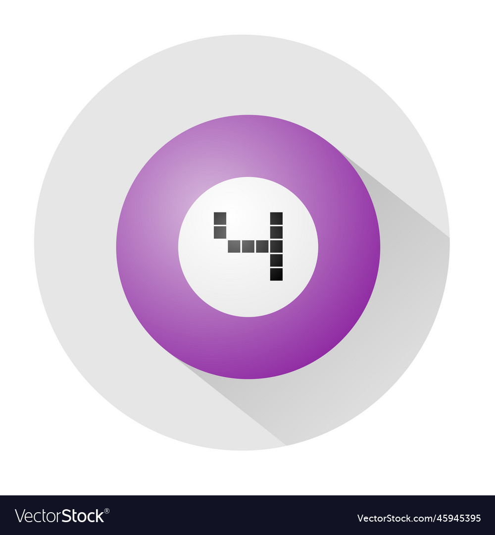 Billiards ball number four symbol Royalty Free Vector Image Billiards ball number four symbol Royalty Free Vector Image