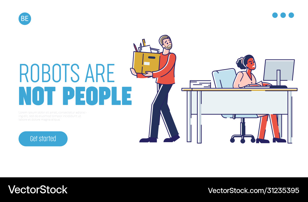Concept of office work and human resources Vector Image