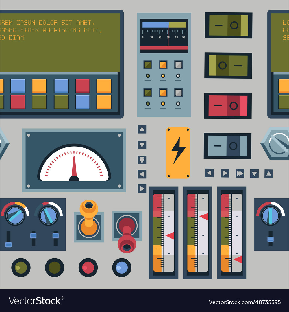 Control panel of machinery or system Royalty Free Vector